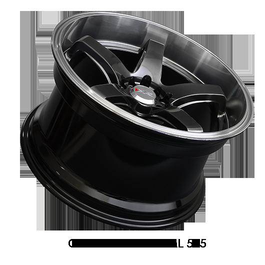 XXR Wheel Rim 555 18x8.5 5x100/5x114.3 ET35 73.1CB Chromium Black / ML