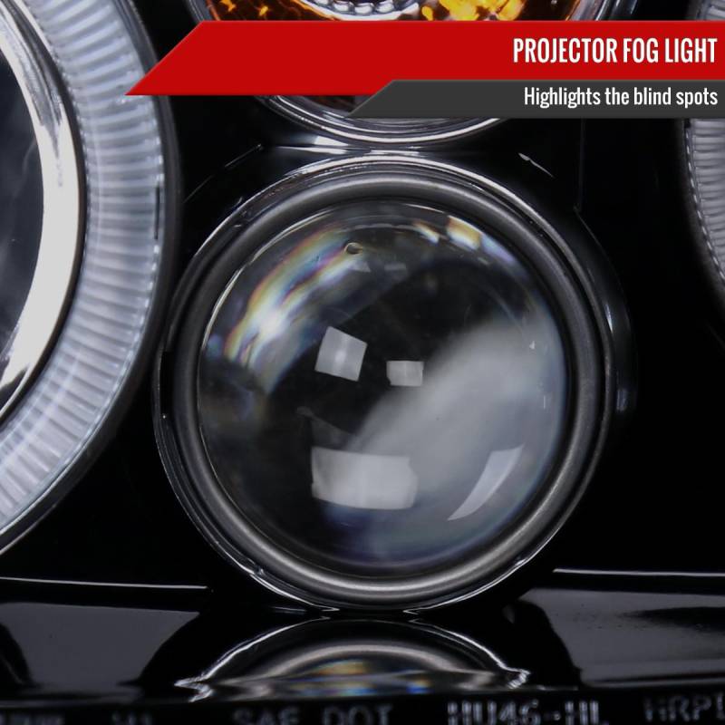 Spec-D 1999-2006 Volkswagen Golf Mk4 GTI/R32 Cabrio Dual Halo Projector ...