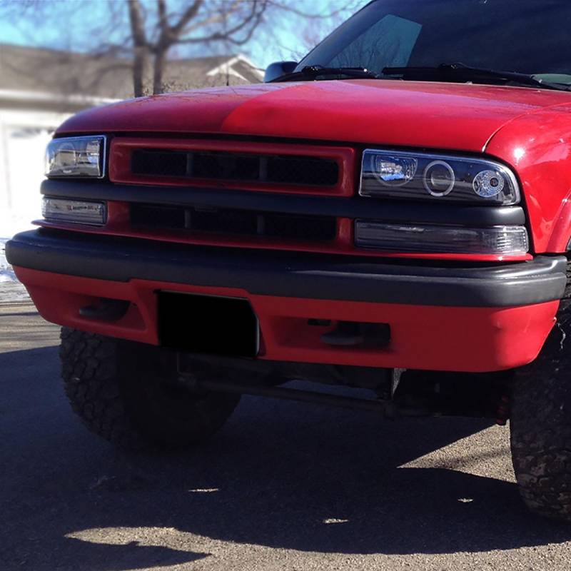 Spec-D 1998-2004 Chevrolet S10 Dual Halo Projector Headlights (Matte ...