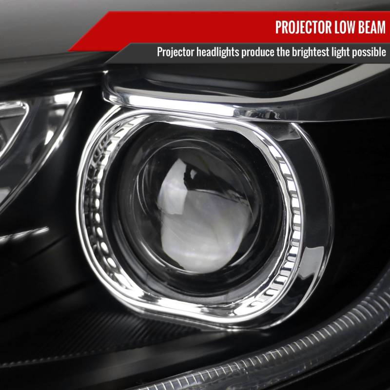 Spec-D 2012-2014 Ford Focus Projector Headlights w/ LED Light Strip ...