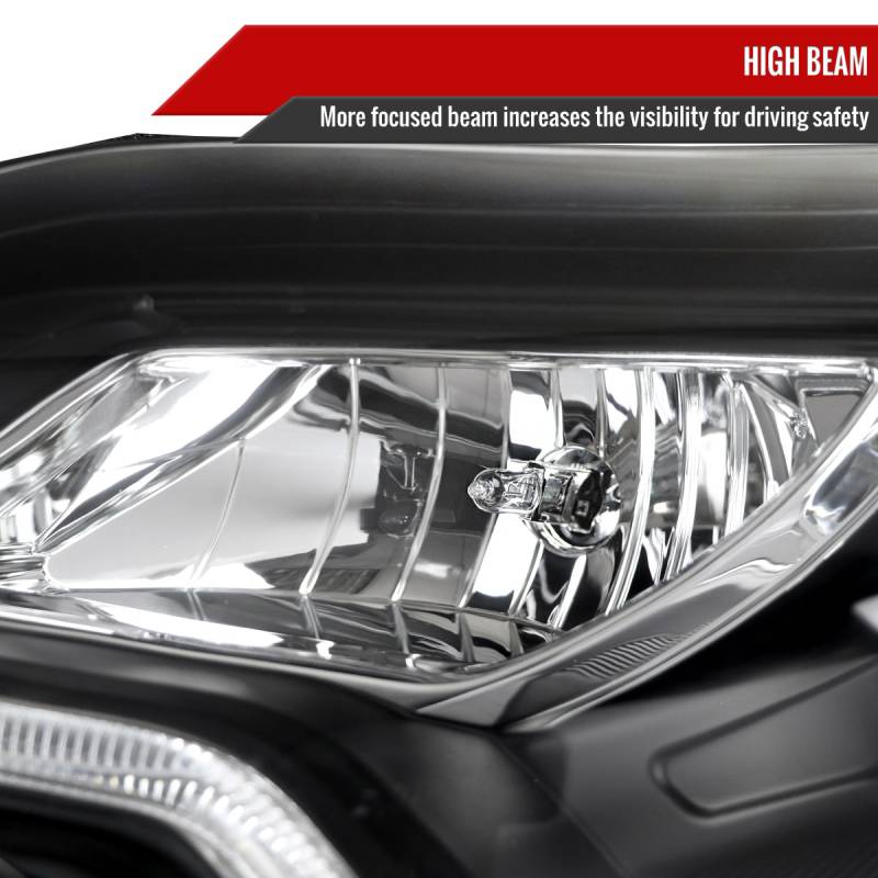 Spec-D 2012-2014 Ford Focus Projector Headlights w/ LED Light Strip ...