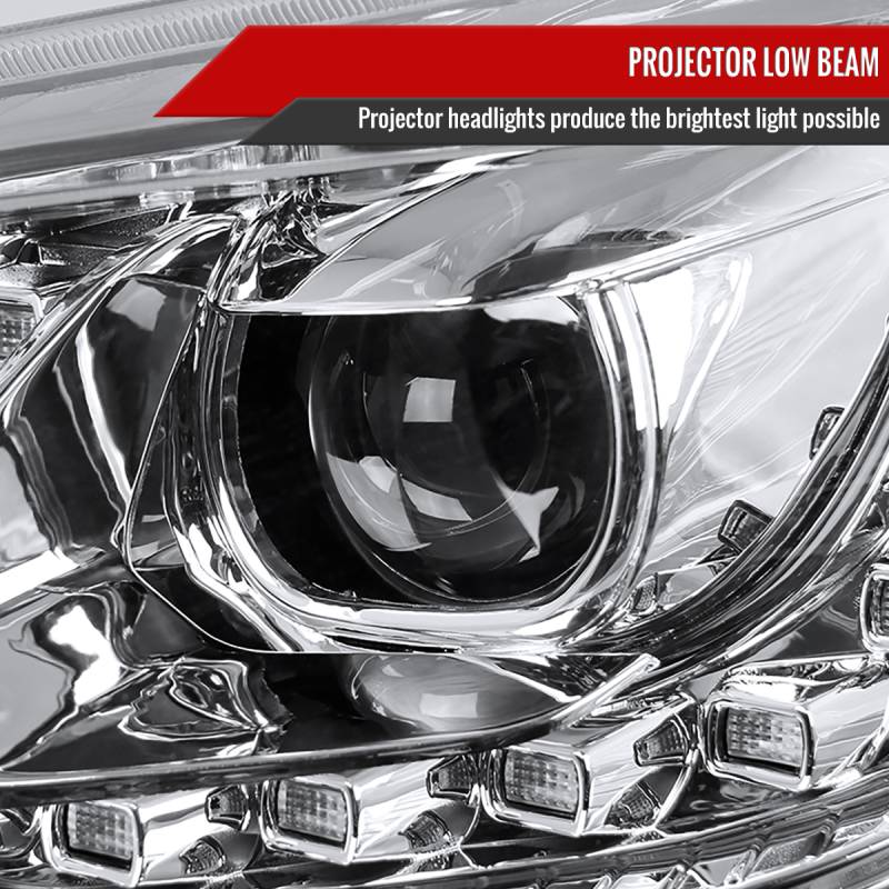 Spec-D 2013-2015 Chevrolet Malibu Projector Headlights w/ LED Light ...